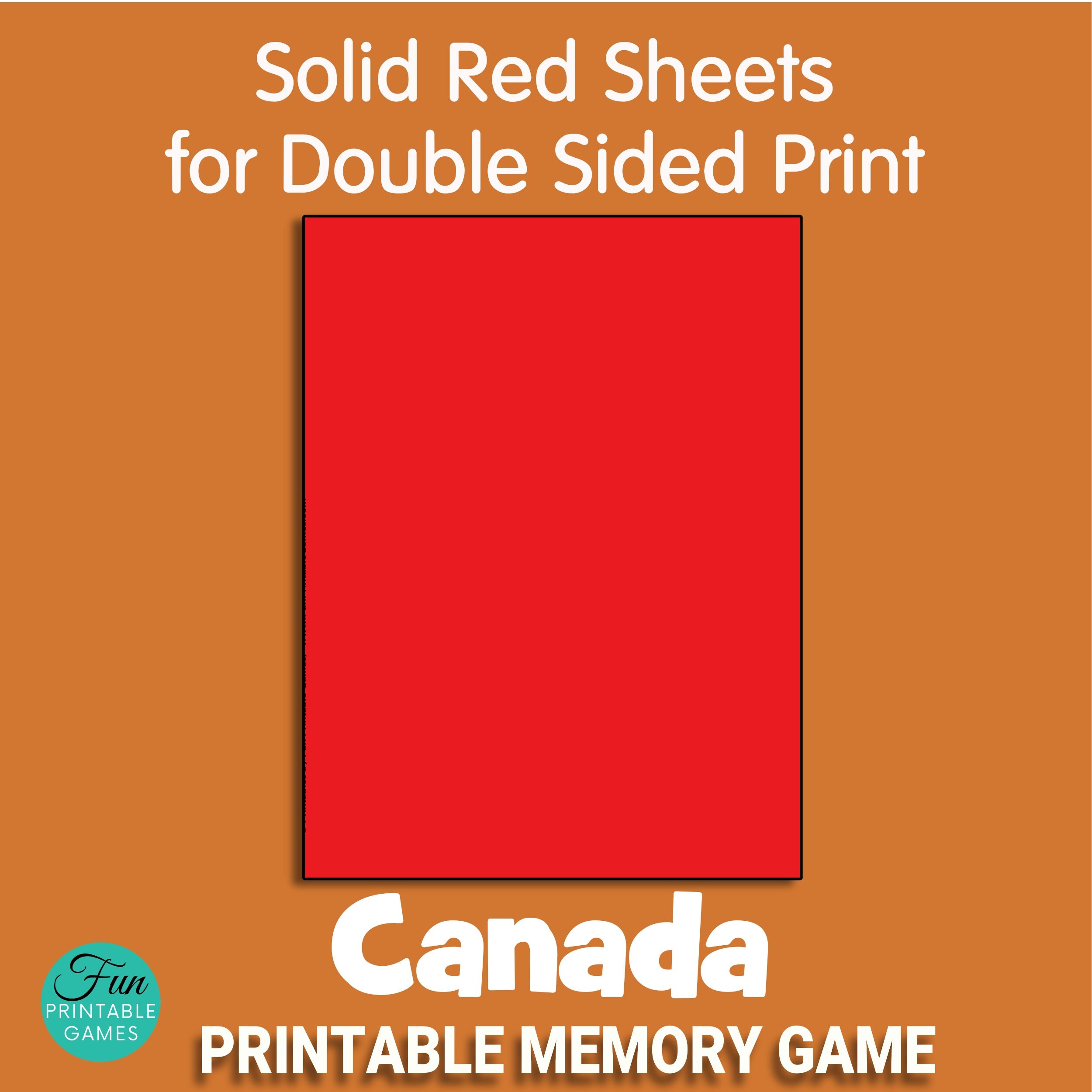 Canada Symbols Memory Cards Game, Victoria Day Party Game, Printable ...