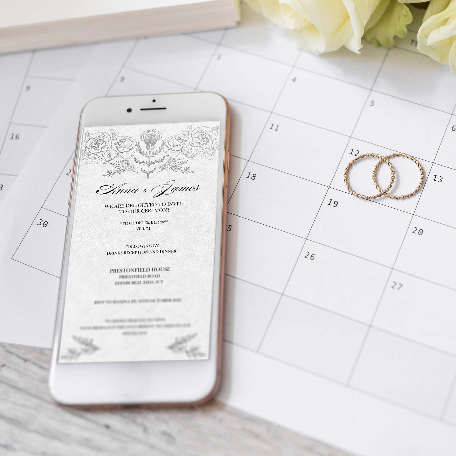 Luxury Wedding Evite Template, Wedding Invitation Digital, Evitation ...