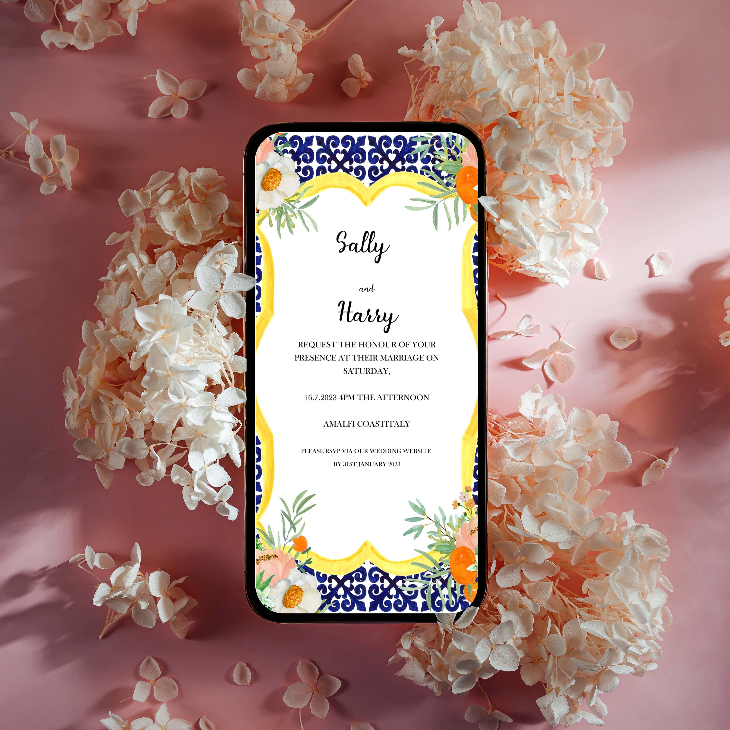 Wedding Invitation Evite, Wedding Invitation Digital, Electronic ...