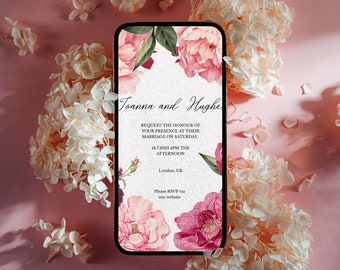 Wisteria Flower Evite, Wedding Invitation Digital, Electronic ...