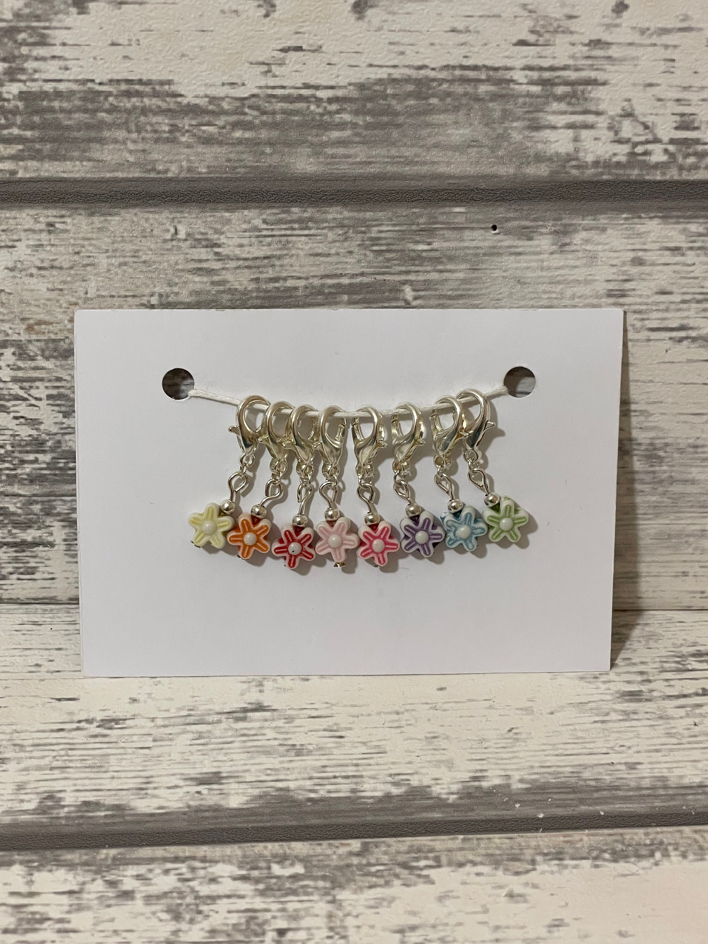 Stitch Markers/progress Markers Crochet Rainbow Daisy - Etsy