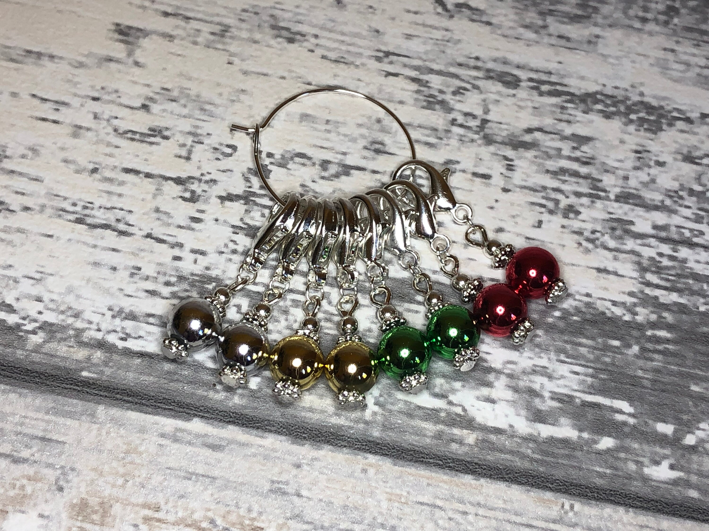 Stitch Markers/progress Markers Crochet Metallic Christmas Baubles - Etsy
