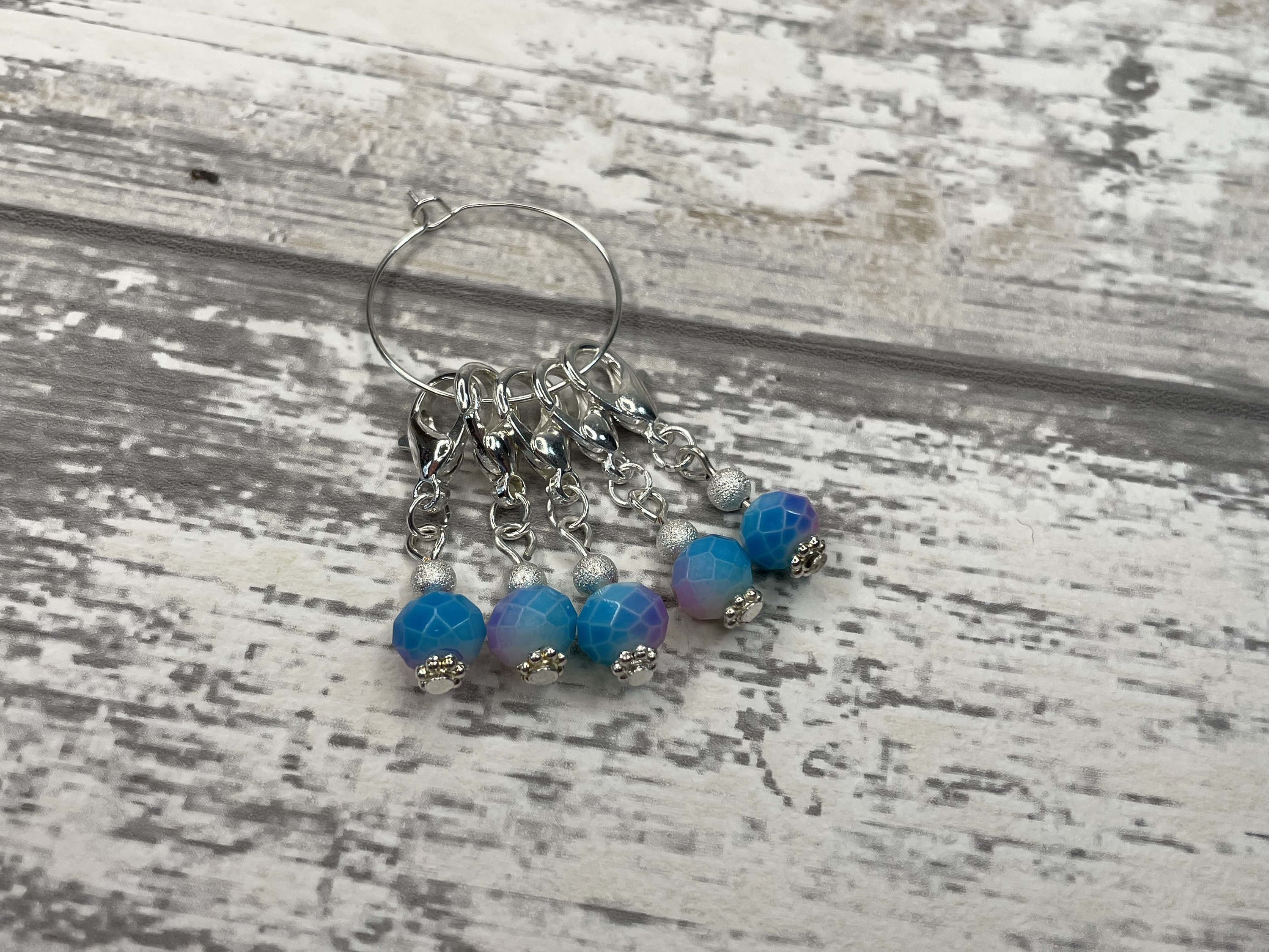 Stitch Markers/progress Markers Crochet Rainbow Rondelle Faceted - Etsy