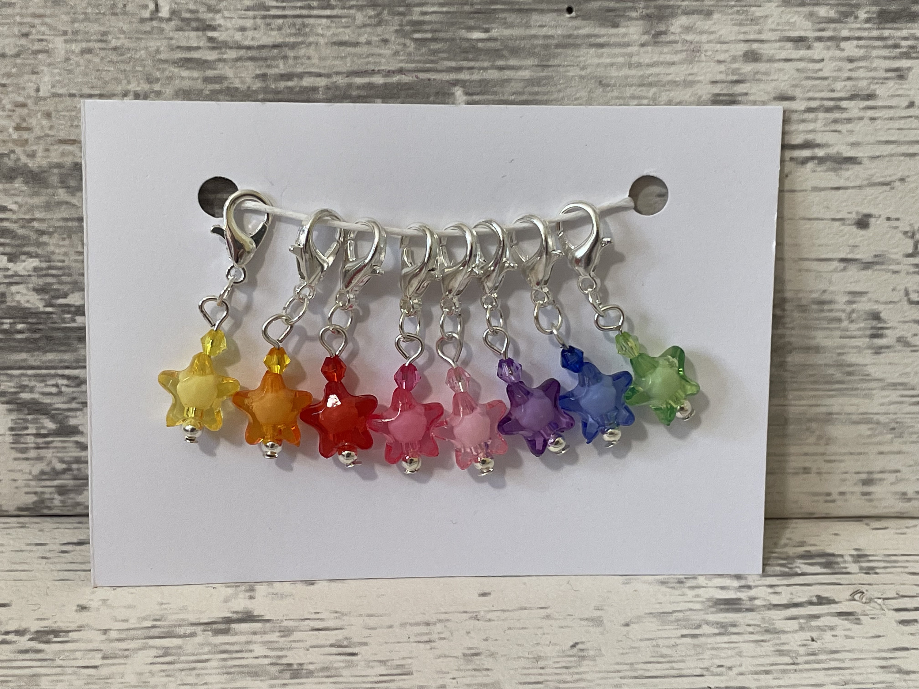 Stitch Markers/progress Markers Crochet Rainbow Stars - Etsy