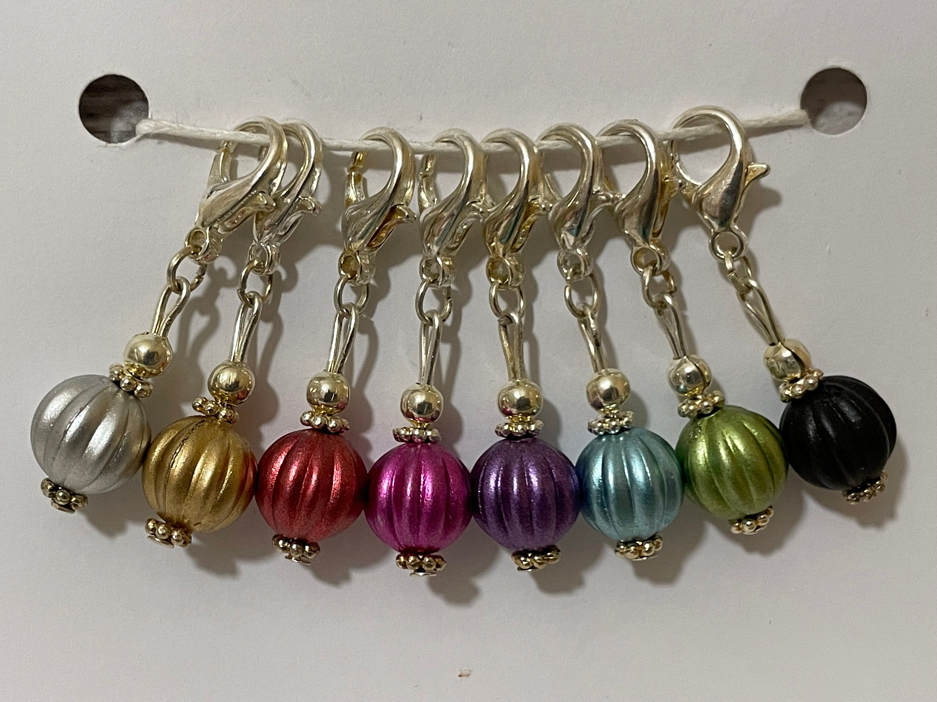 Stitch Markers/progress Markers Crochet Metallic Pumpkins - Etsy