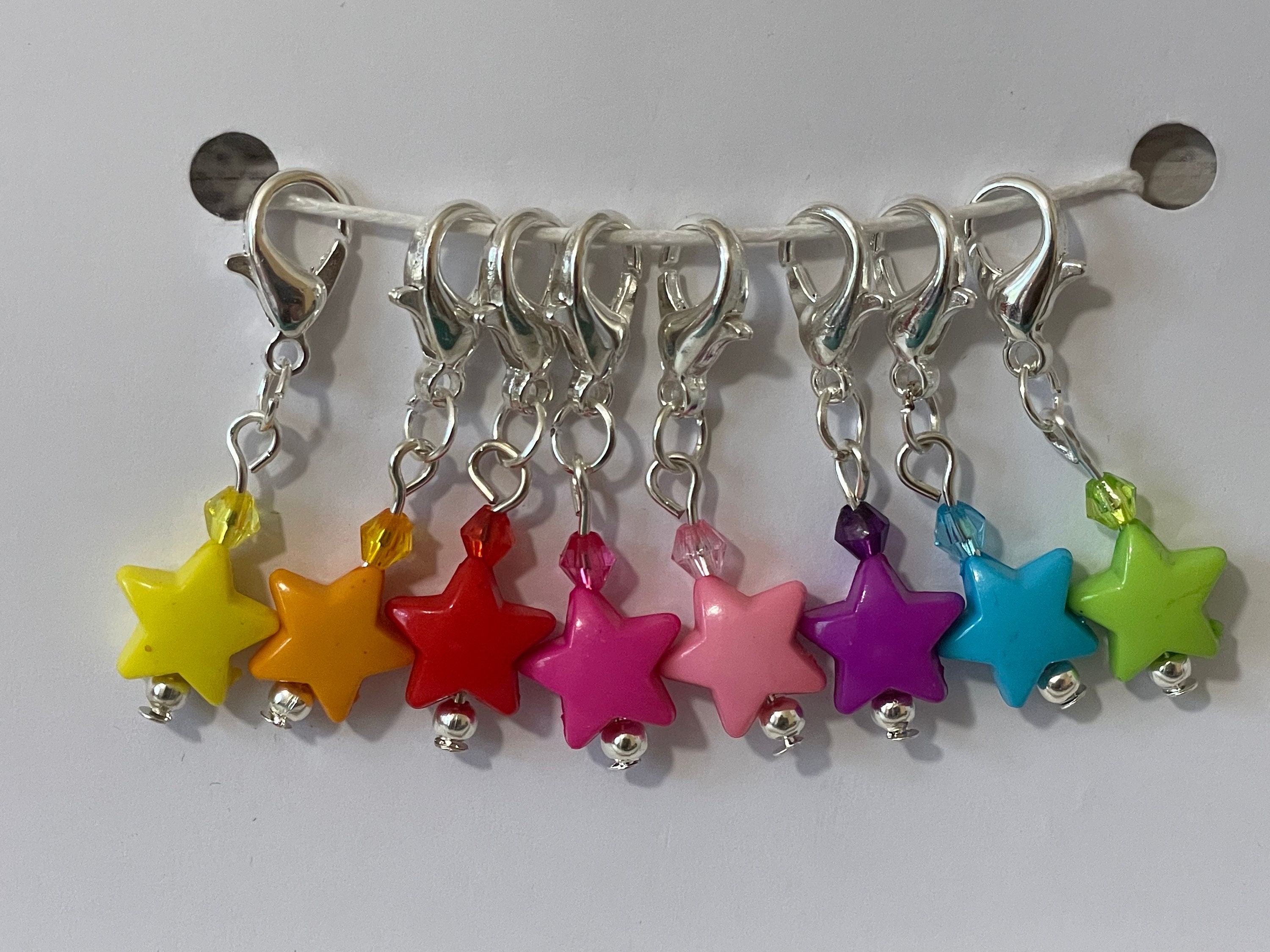 Stitch Markers/progress Markers Crochet Rainbow Stars - Etsy