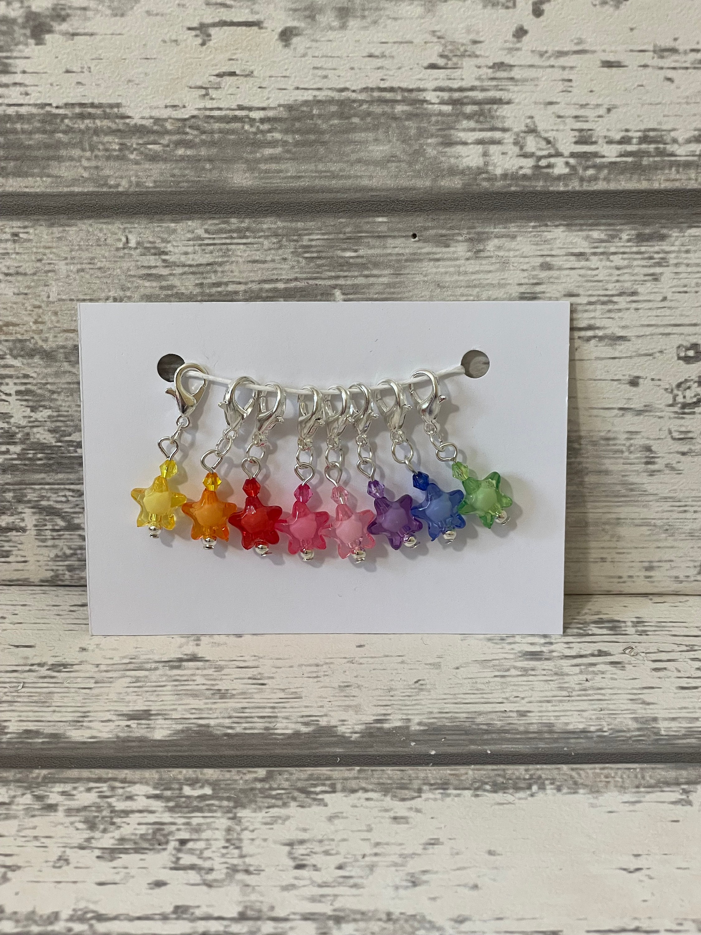 Stitch Markers/progress Markers Crochet Rainbow Stars - Etsy