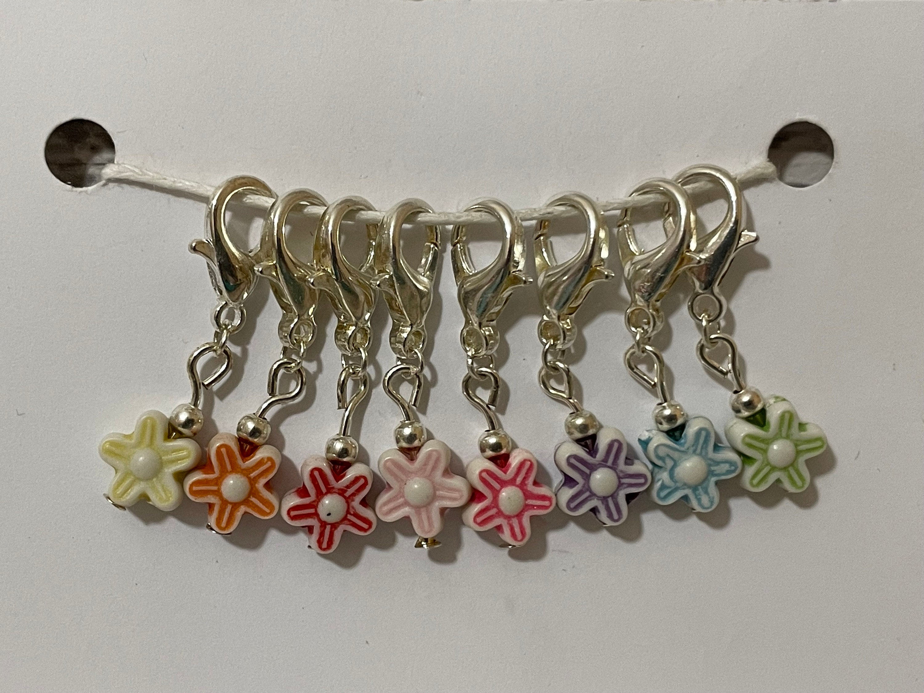 Stitch Markers/progress Markers Crochet Rainbow Daisy - Etsy