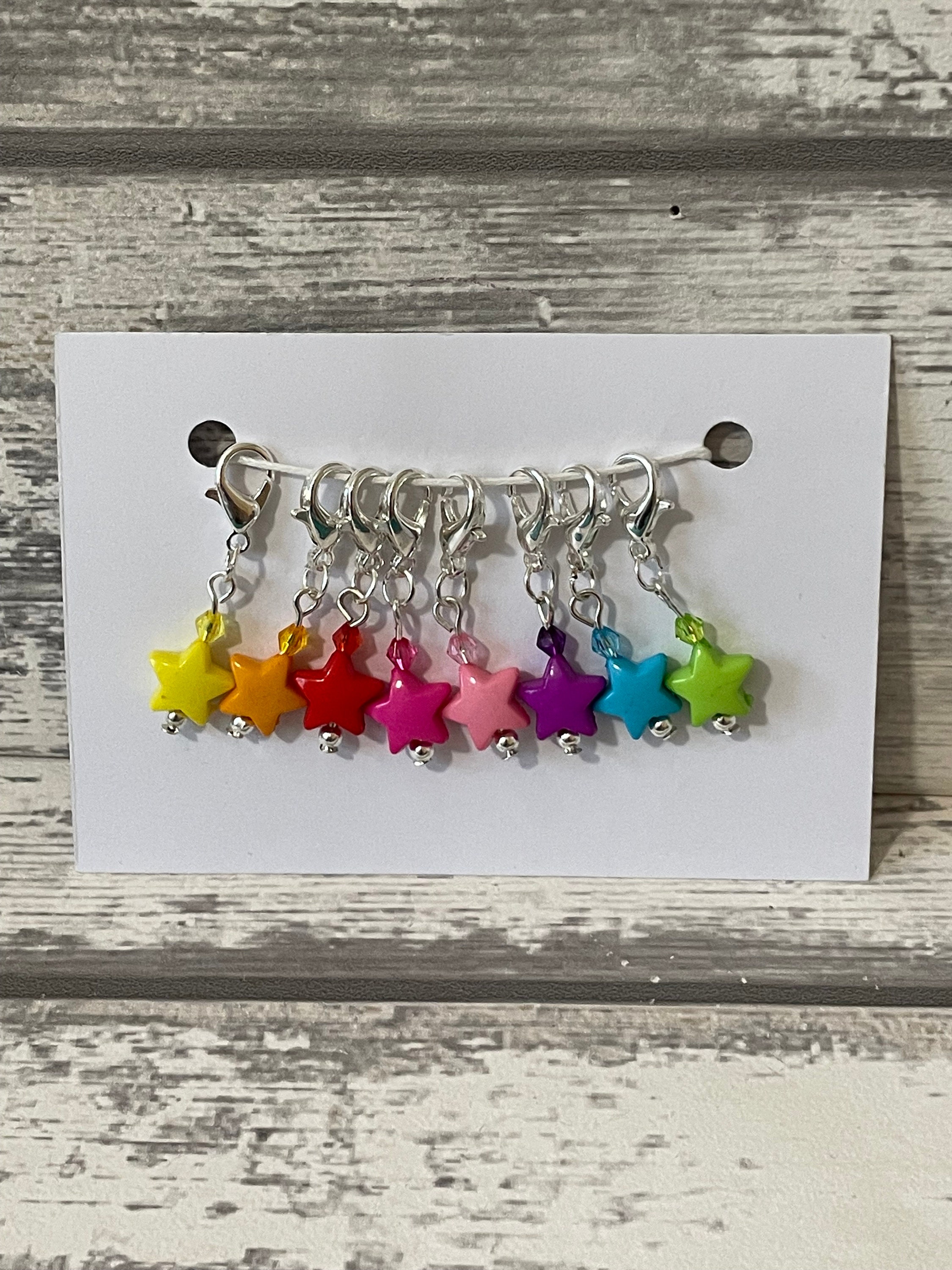 Stitch Markers/progress Markers Crochet Rainbow Stars - Etsy