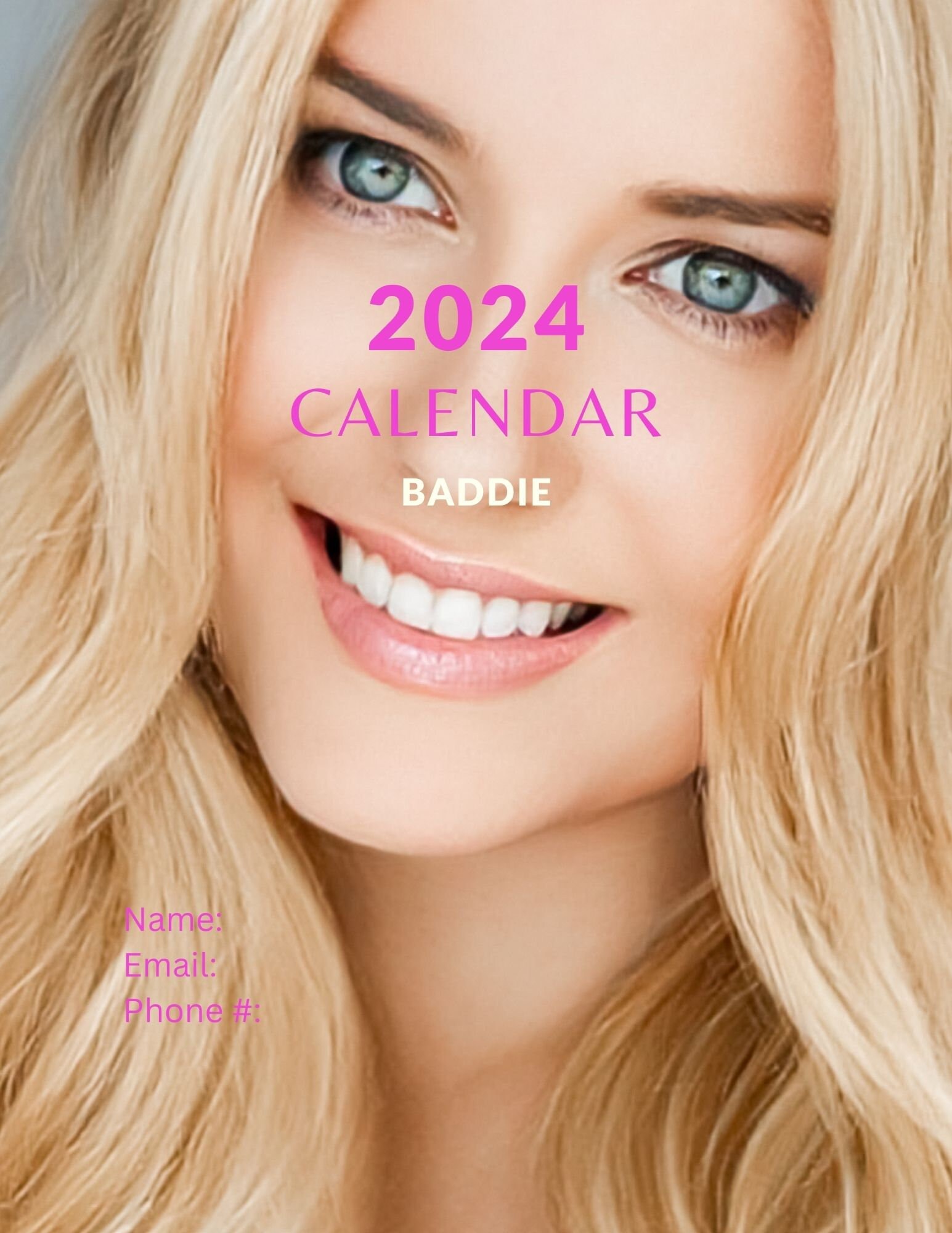 PRINTABLE Pdf 2024 CALENDAR baddie - Etsy