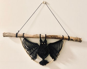 Macrame Bat Wall Decor Door Hanging Halloween - Etsy