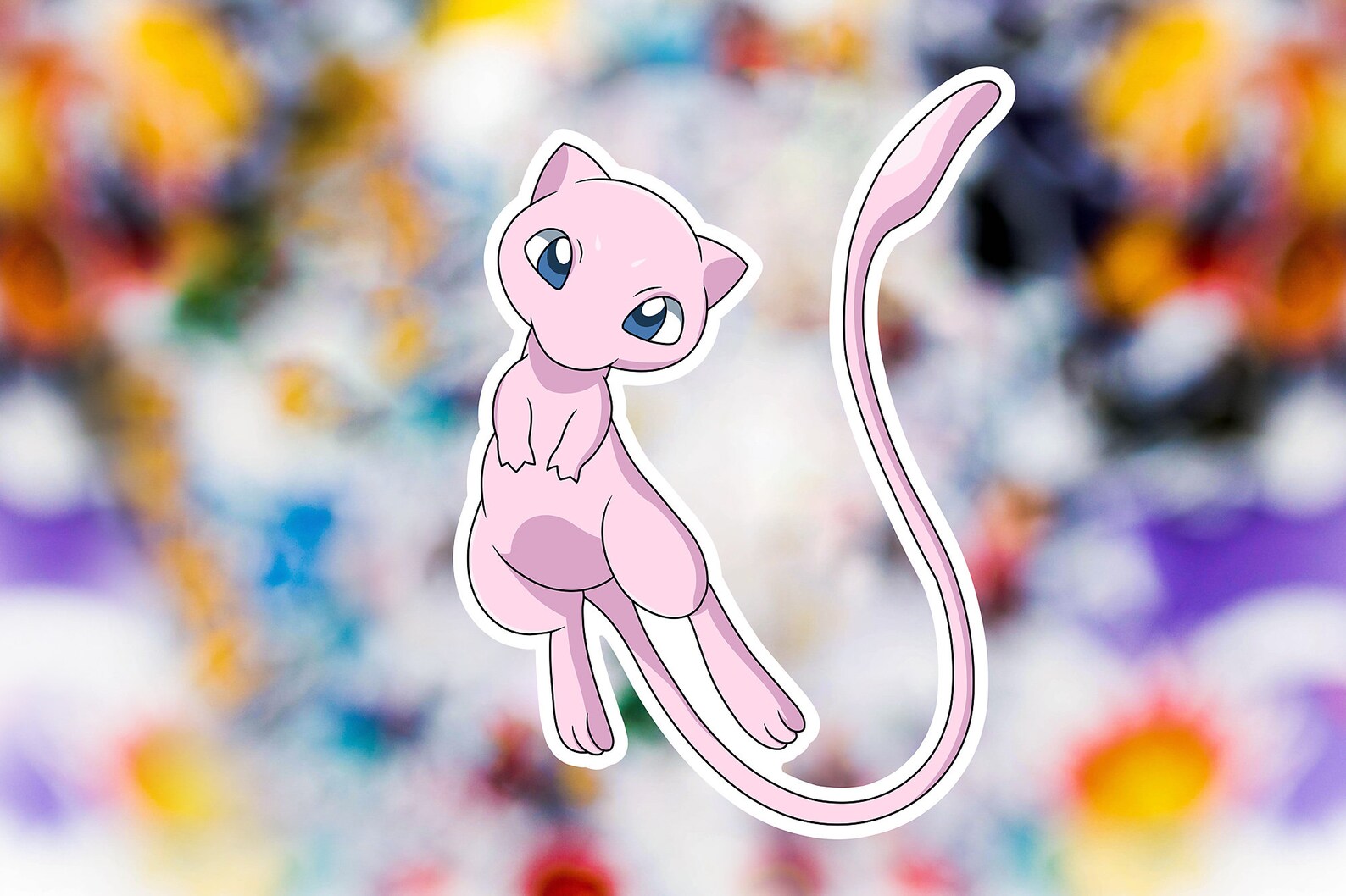 Mew Sticker Waterproof Weatherproof Sticker - Etsy