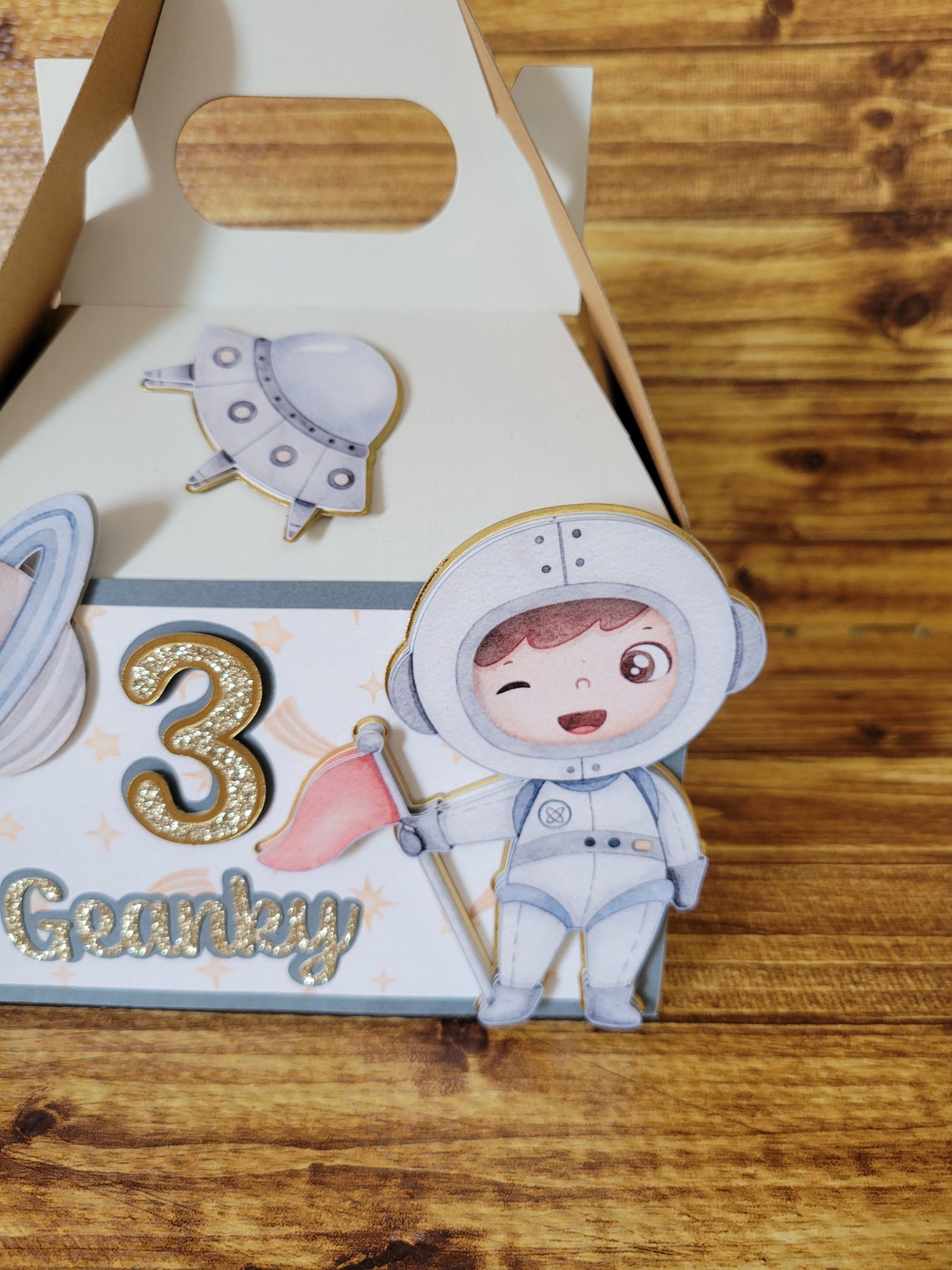 Astronaut Gable Box, Astronaut Favor Box, Astronaut Birthday, Astronaut ...