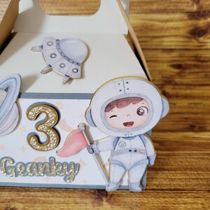 Astronaut Gable Box, Astronaut Favor Box, Astronaut Birthday, Astronaut ...