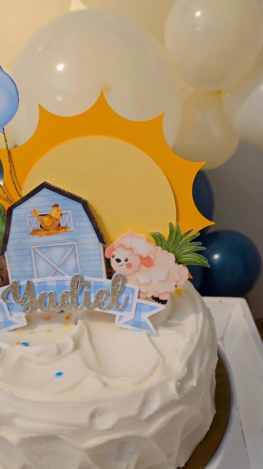 Blue Farm Cake Topper, Boy Blue, Farm Birthday, Blue Farm Topper, Boy ...