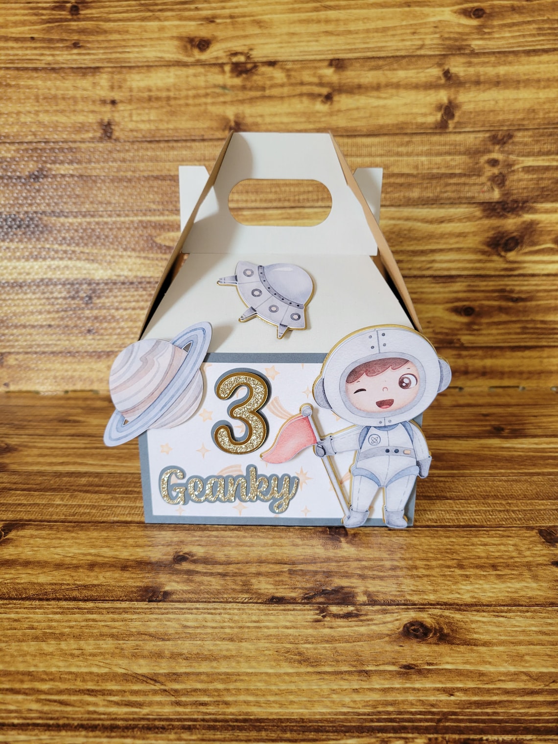 Astronaut Gable Box, Astronaut Favor Box, Astronaut Birthday, Astronaut ...