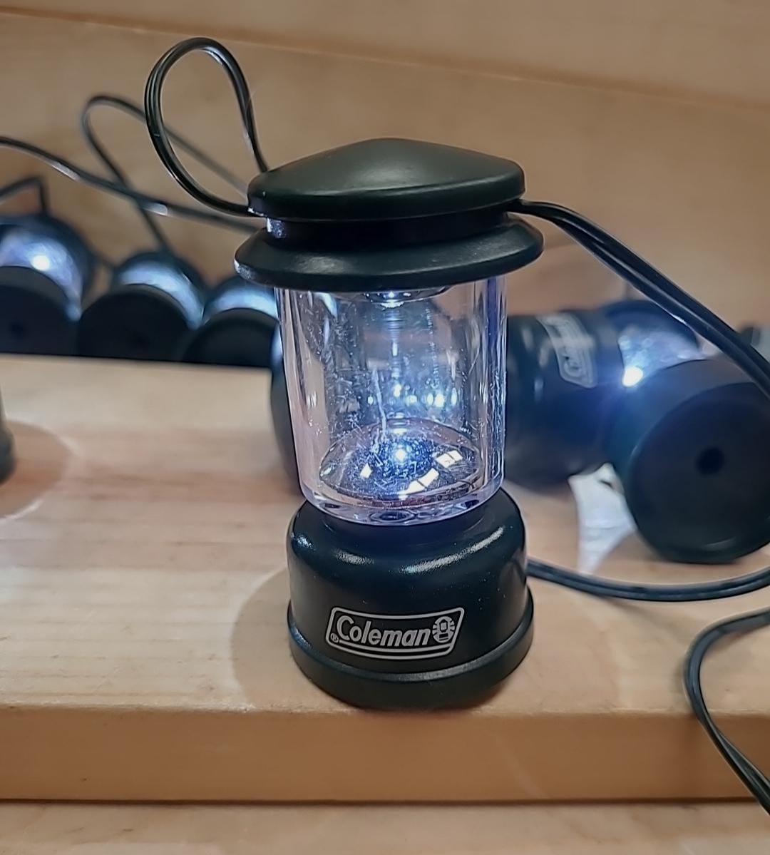 Vintage Coleman Lantern LED String Lights: Forest Green Camping Decor ...