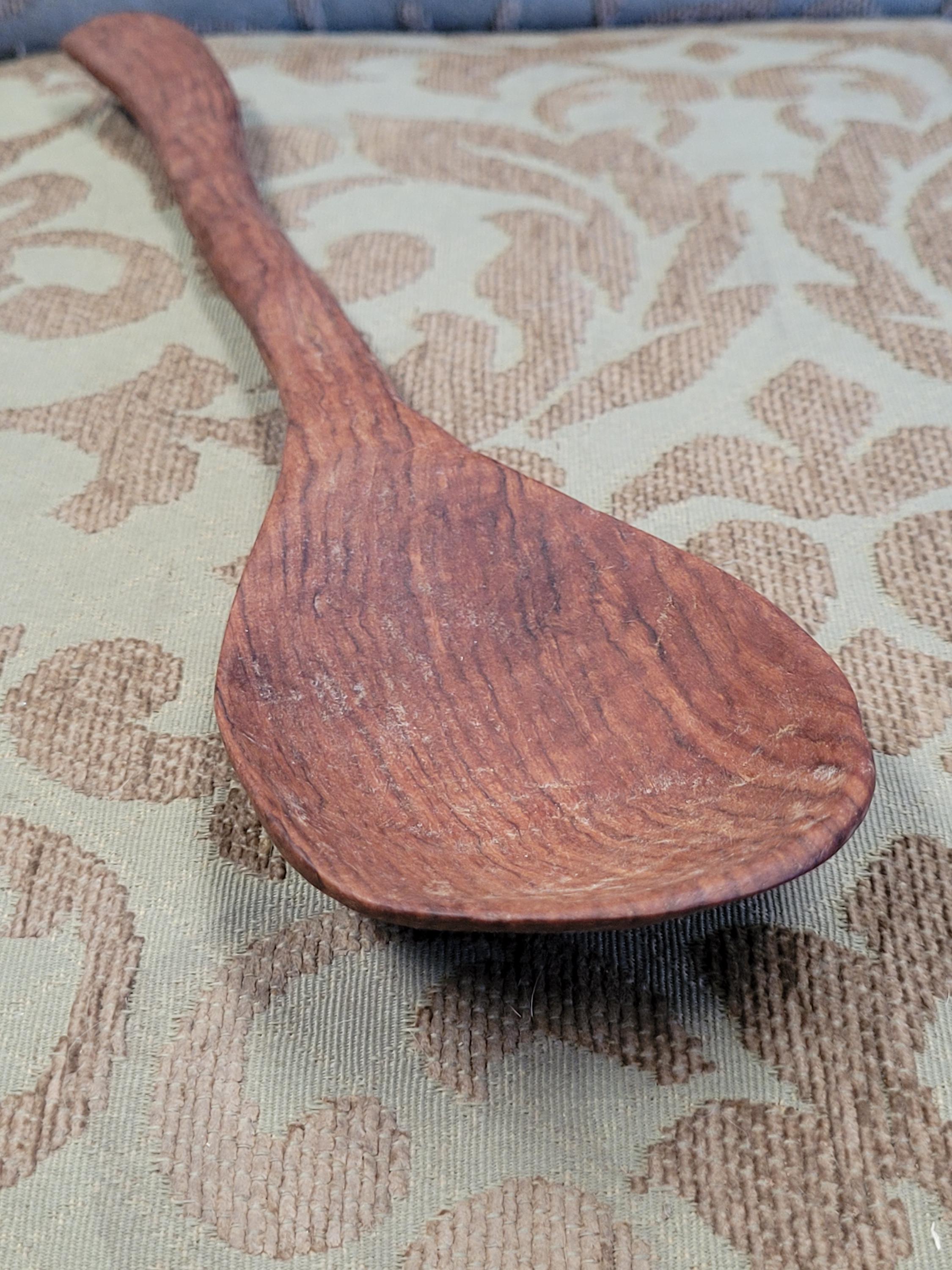 Mid Century Modern>boho Chic>hand-carved Wooden Spoon LARGE 12". Deep ...