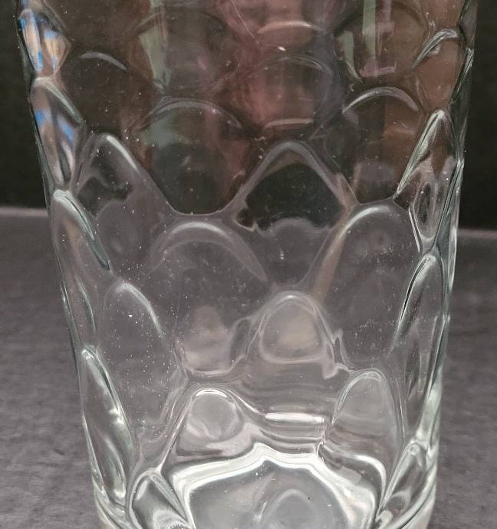 80's Glassware/libbey16oz BUBBLE Glass Tumblers Eet of 2 Libbey Vintage ...