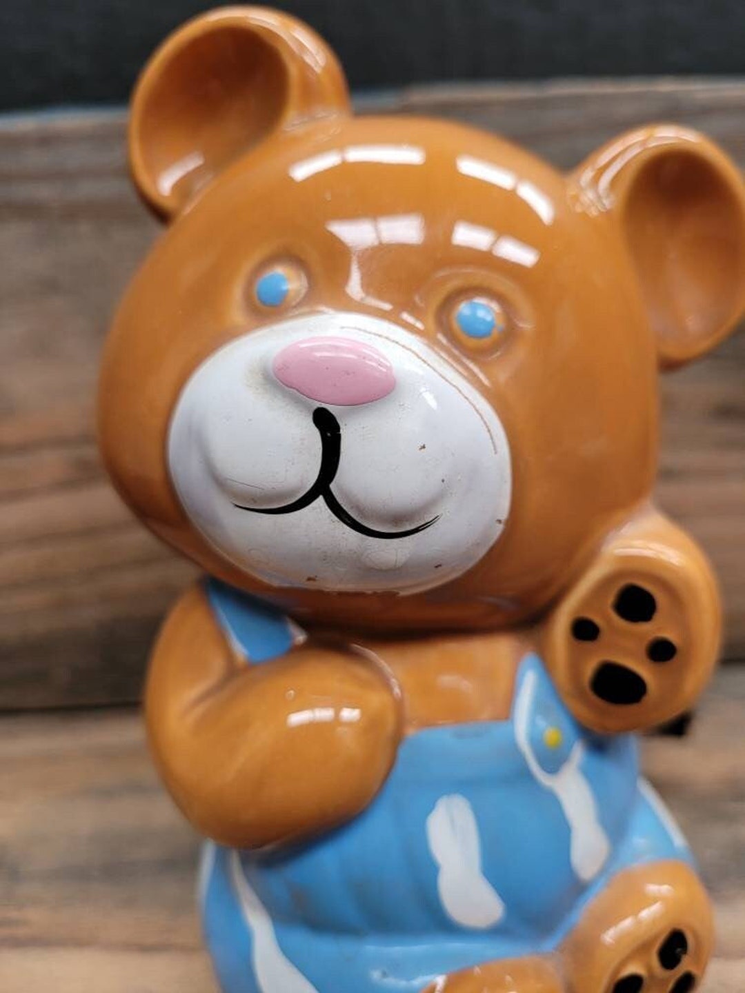 Sweet Baby Teddy Bear Bank/figurine. Vintage Japan/early 1980s/baby ...