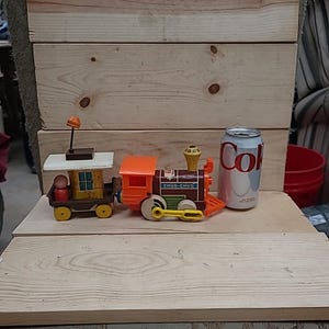 FISHER PRICE Train>1964 Vintage Wood Chug Chug #168>engine & Caboose ...