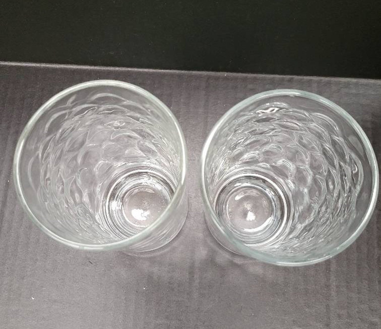 80's Glassware/libbey16oz BUBBLE Glass Tumblers Eet of 2 Libbey Vintage ...