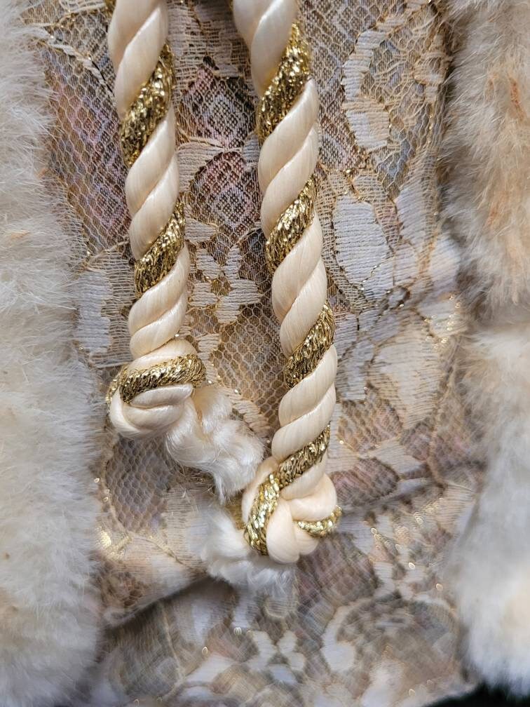 EXCEPTIONAL VINTAGE SANTA Tree Topper Santa Clause Gold Tapestry Robe ...