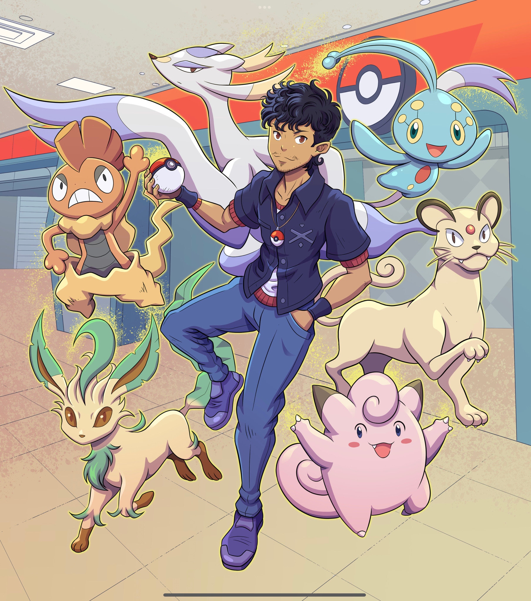 Pokemon Team Art Commission, Pokemon Drawing, Pokemon Commission ...