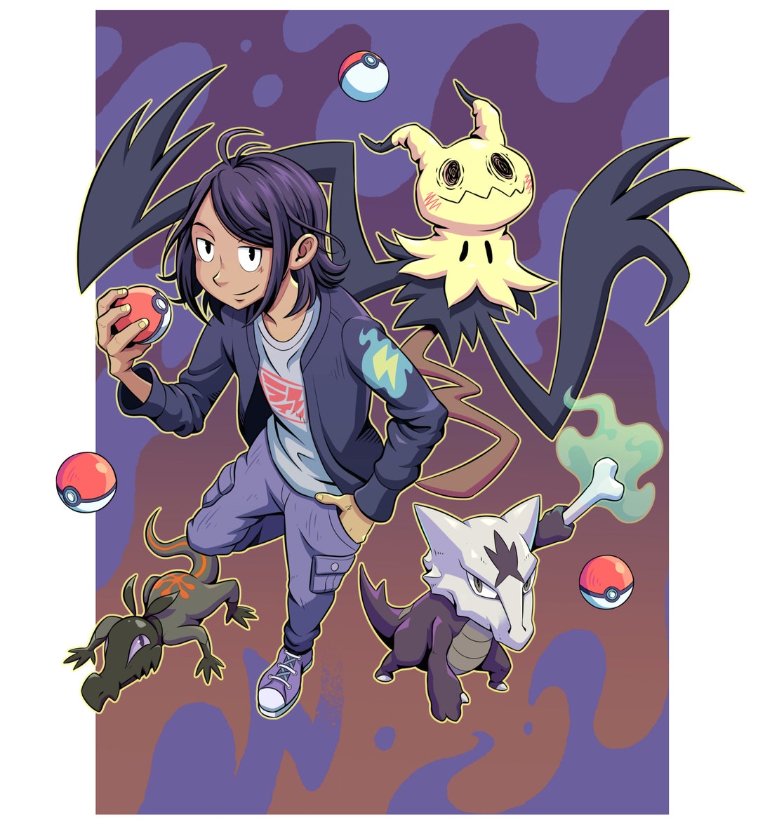 Pokemon Team Art Commission, Pokemon Drawing, Pokemon Commission ...
