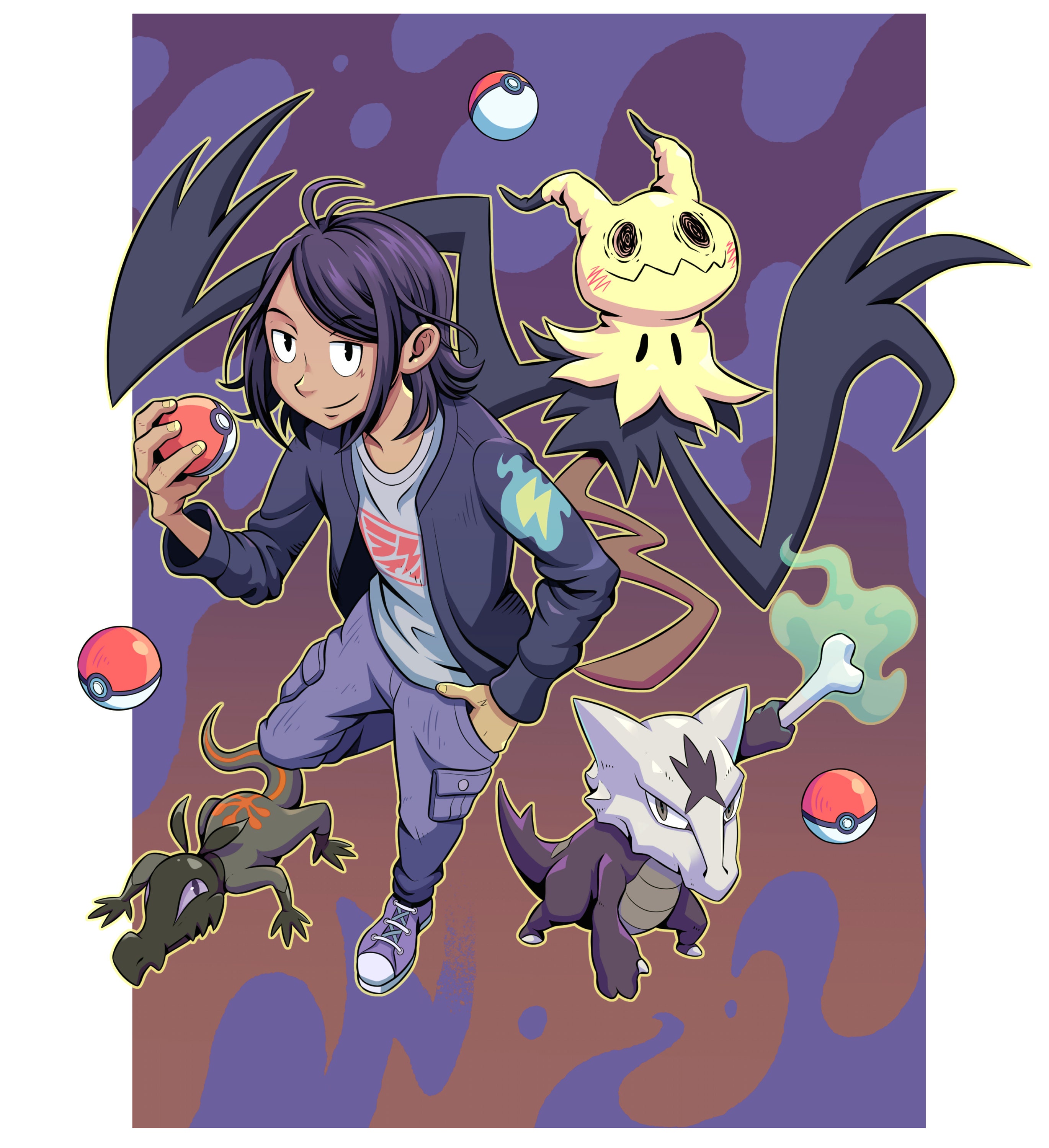 Pokemon Team Art Commission, Pokemon Drawing, Pokemon Commission, Custom Pokemon OC Commission ...