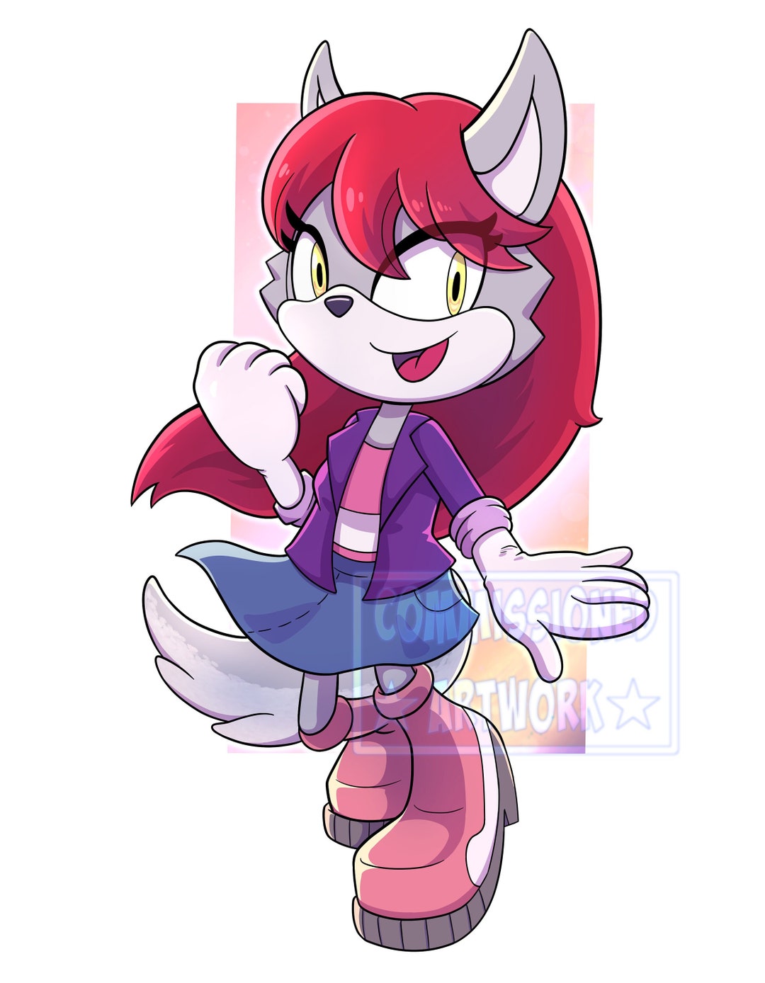 Sonic OC Art Commission Sonic Drawing Sonic the Hedgehog - Etsy