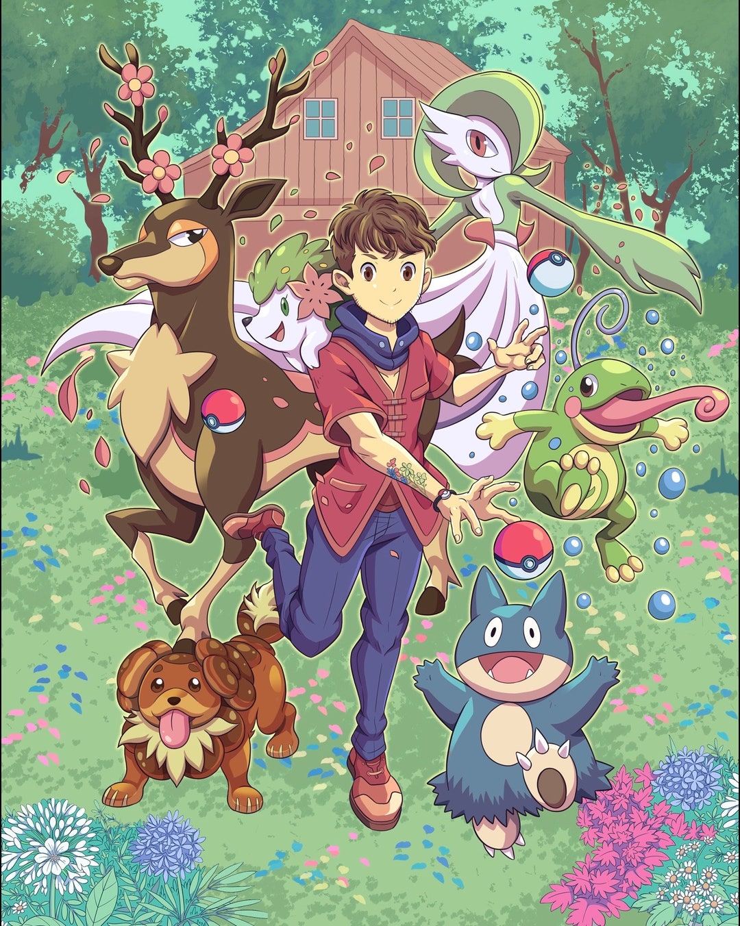 Pokemon Team Art Commission, Pokemon Drawing, Pokemon Commission ...