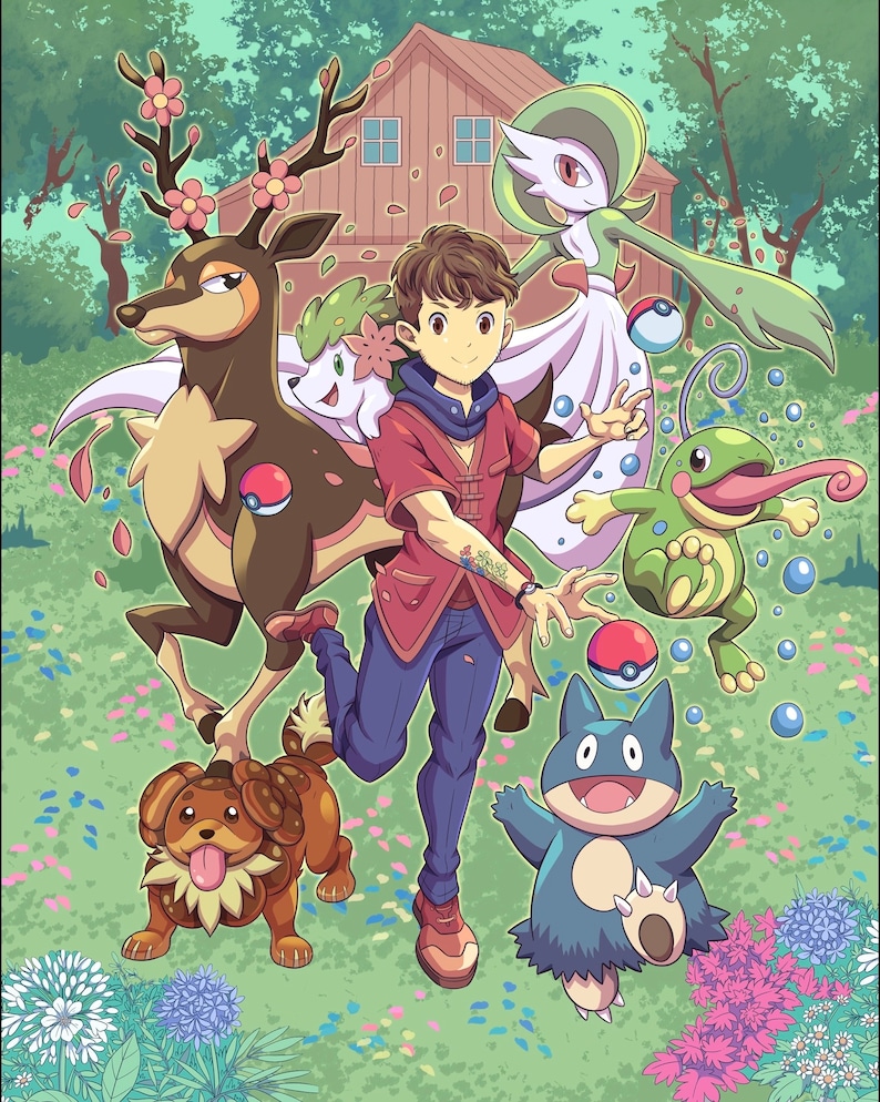 Pokemon Team Art Commission, Pokemon Drawing, Pokemon Commission ...