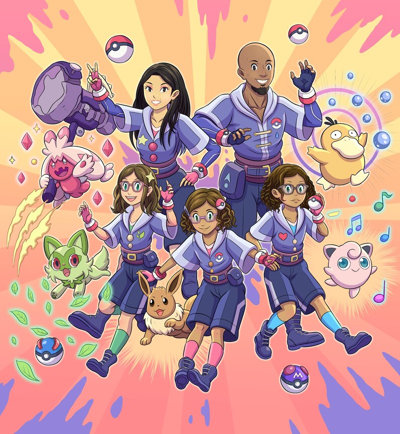 Pokemon Team Art Commission, Pokemon Drawing, Pokemon Commission ...