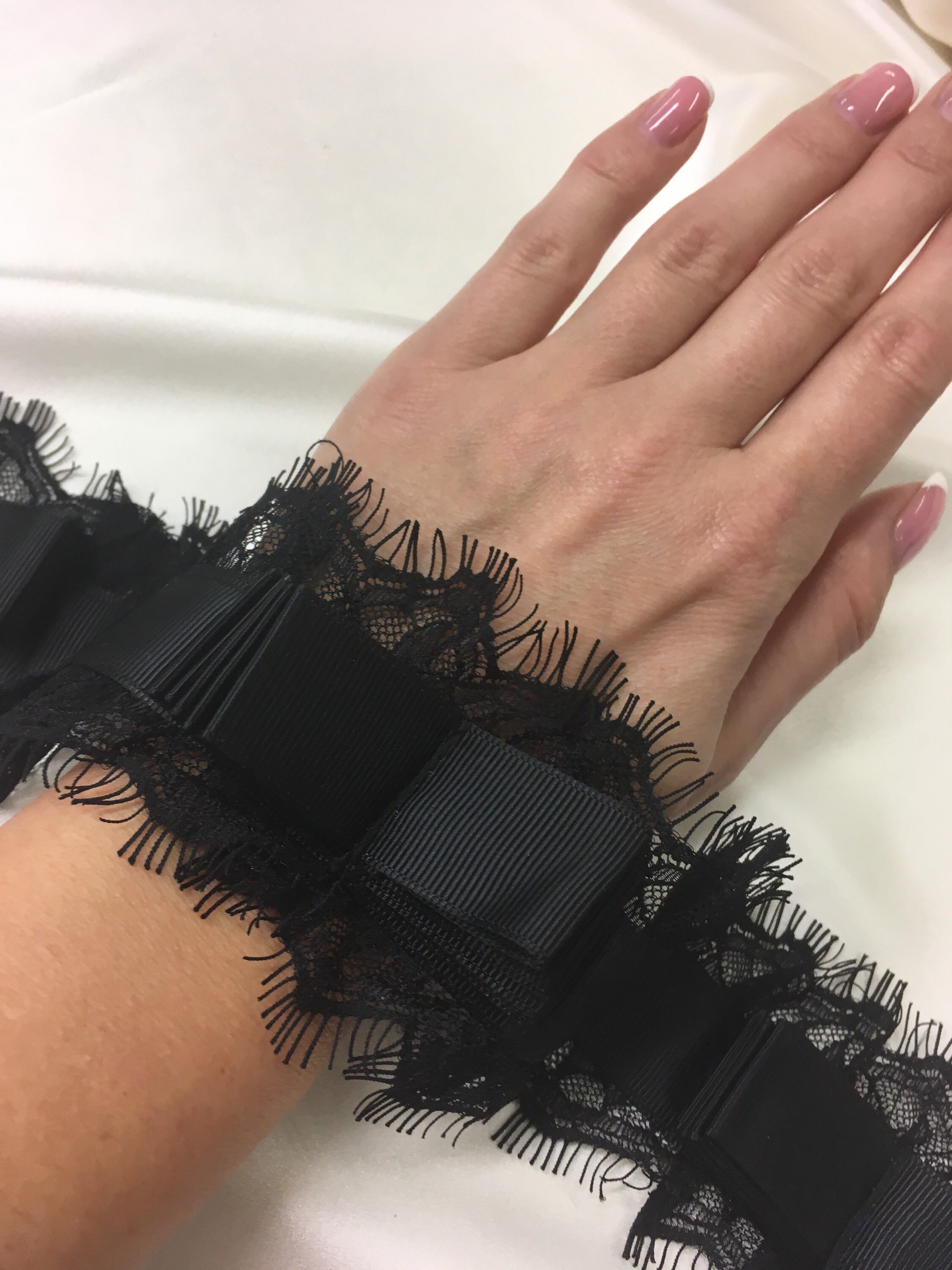 Black Lace and Bow Ribbon Trim Rep Tape | Etsy