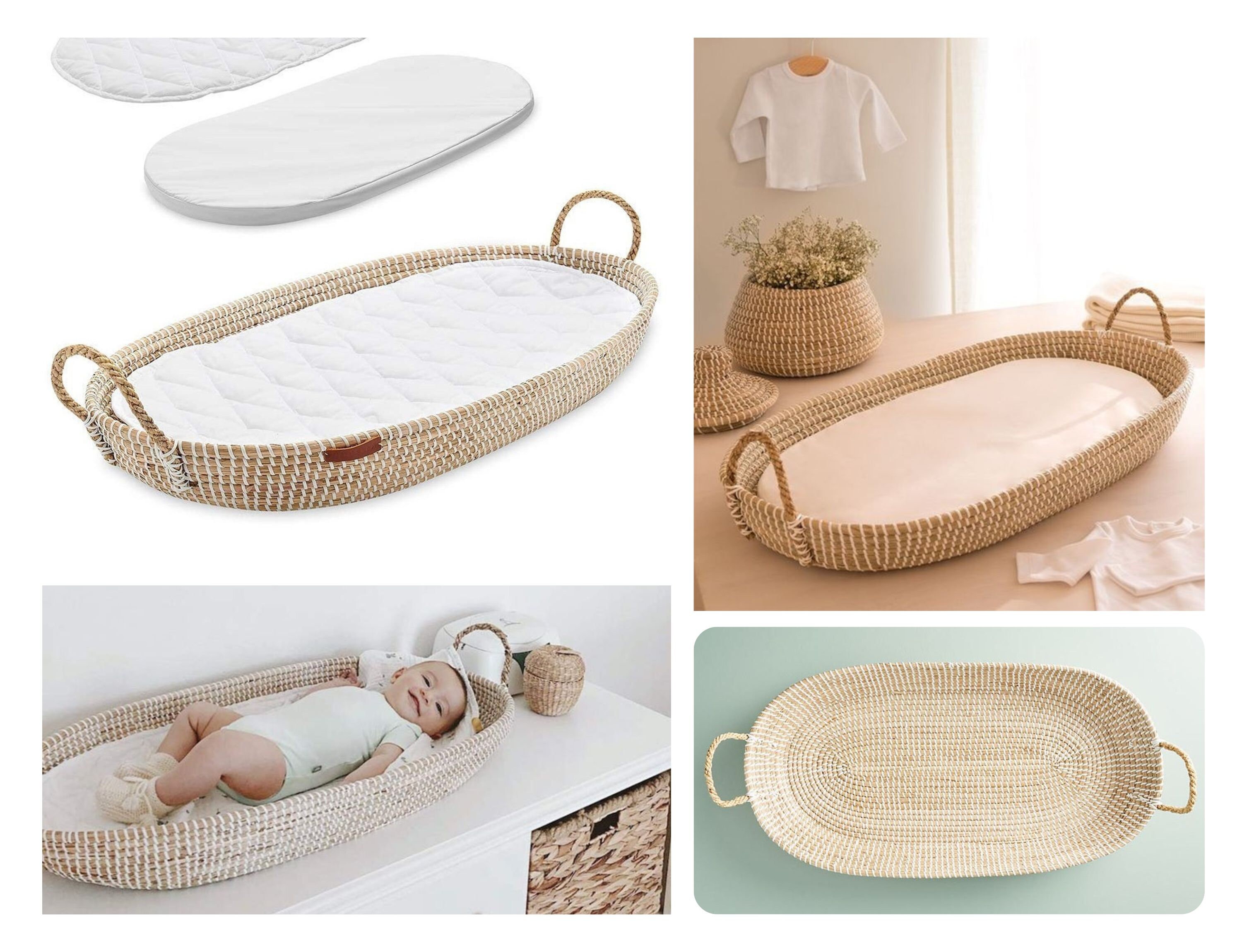 White Basket Changing Table - Etsy