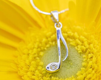 Eighth Note Pendant - Etsy