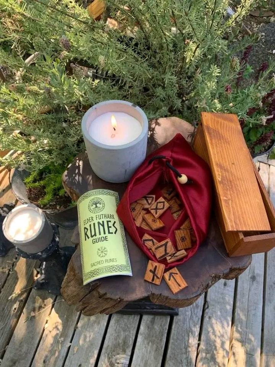 Elder Futhark Old Growth Lightning Strike Yew Runes free - Etsy