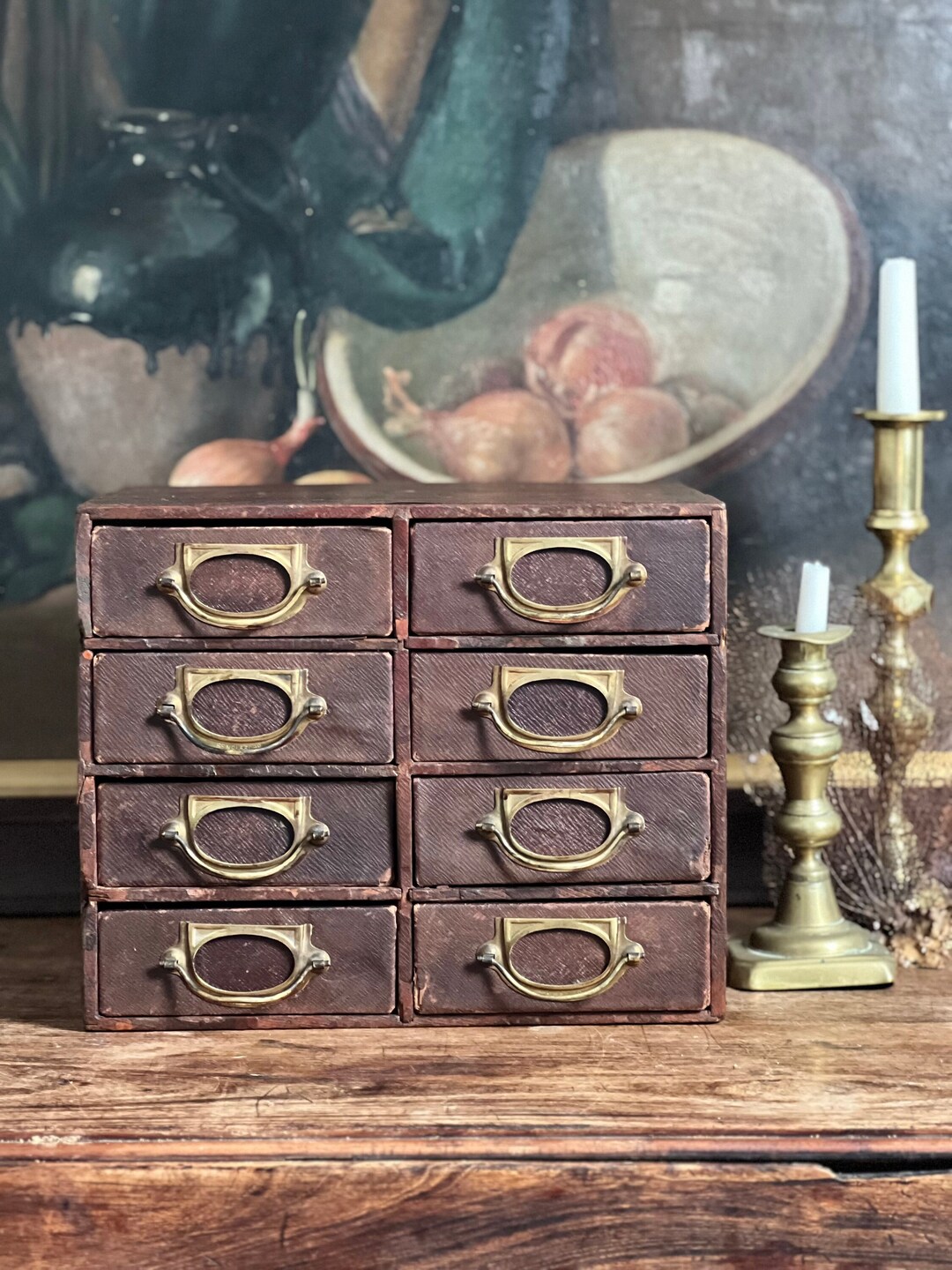 Vintage Table Top Drawers Cabinet - Etsy UK