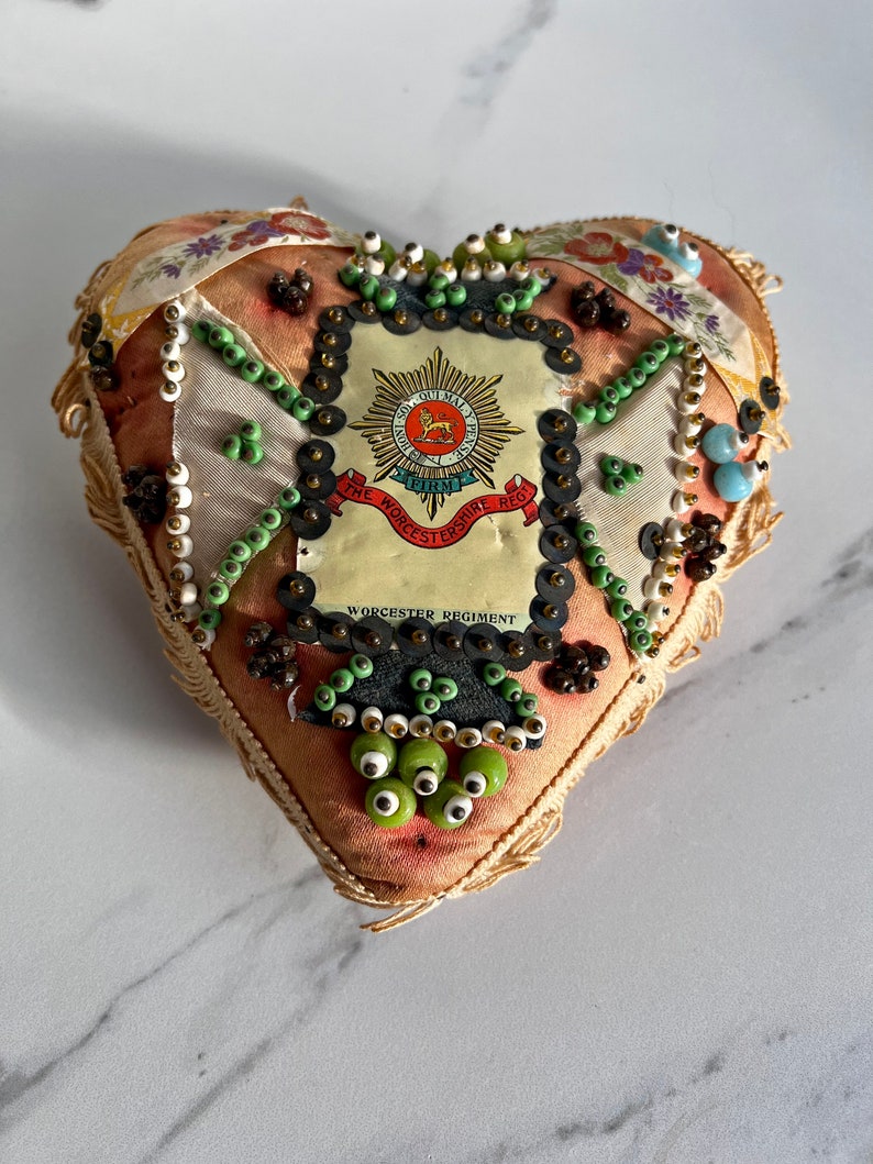Antique WW1 Sweetheart Pin Cushion Worcester Regiment - Etsy