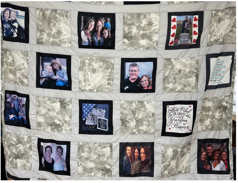 Custom Photo Memory Quilt: Personalized Keepsake Quilt - Etsy
