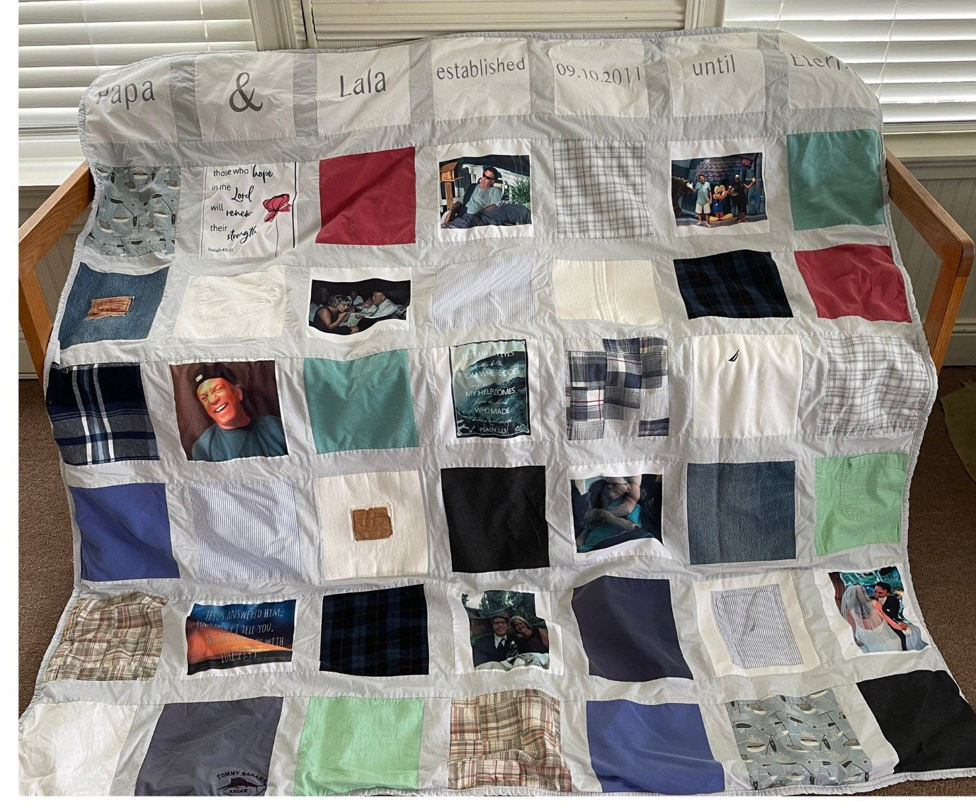 Memory Quilt, Custom Memory Quilt,keep Sake Quilt,picture Quilt, Photo ...