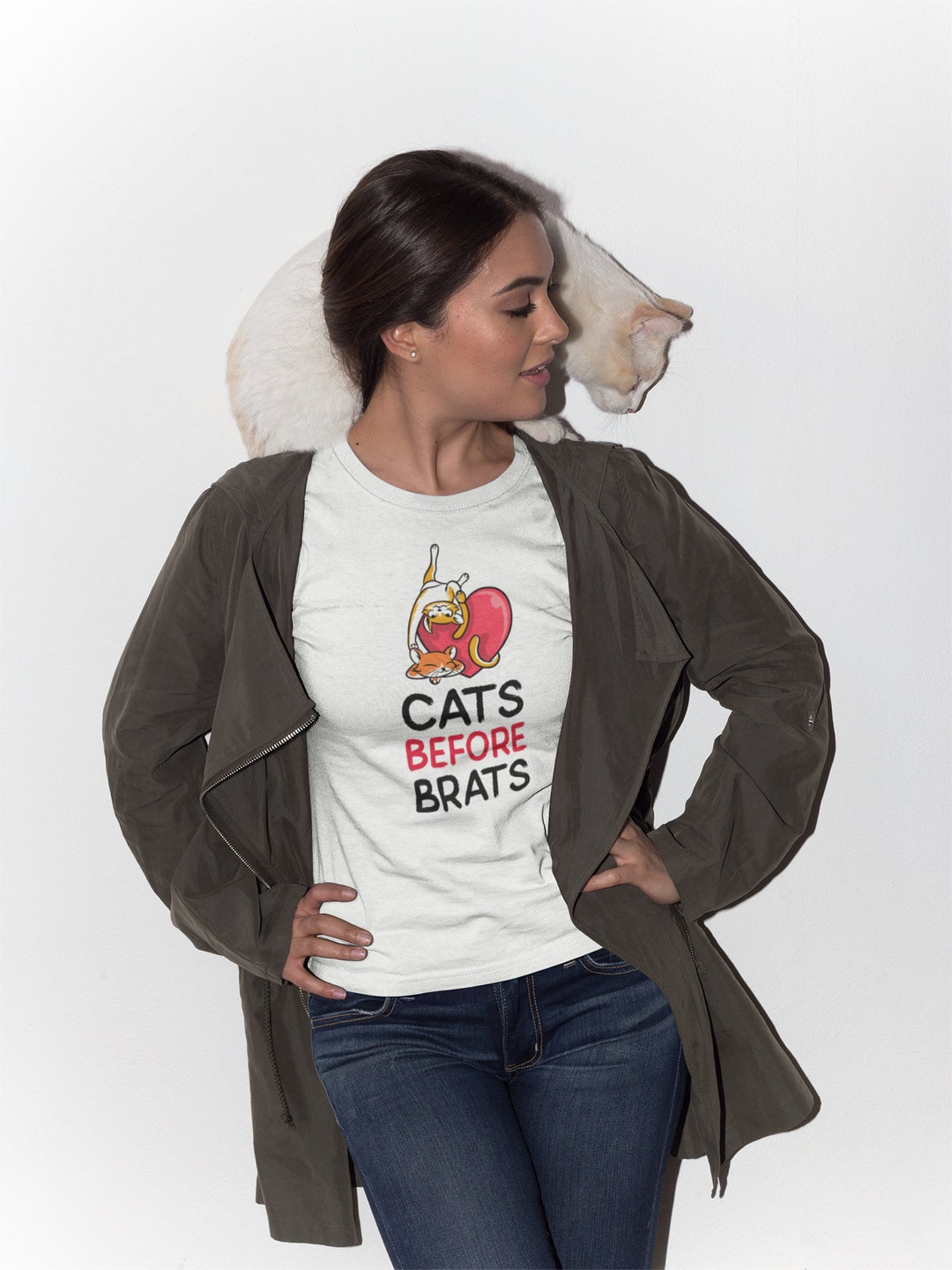 Cats Before Brats Cat Mom Best Cat Mom Ever Fur Mama Pet Parent Gift ...
