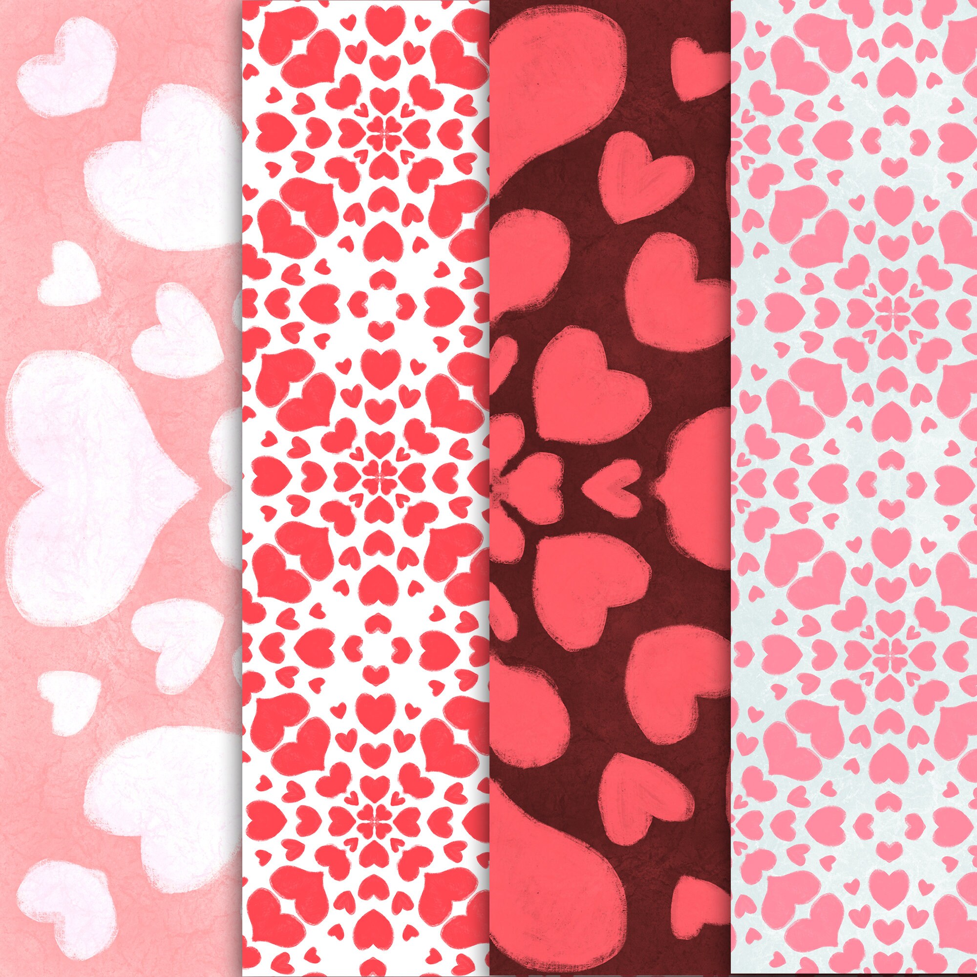 Valentine's Day Textures Digital Download Instant Download Valentine's ...