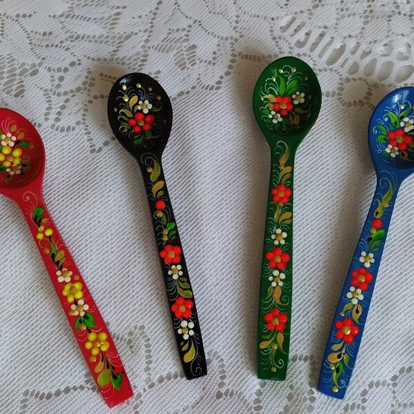 Painted Wooden Spoon - Etsy