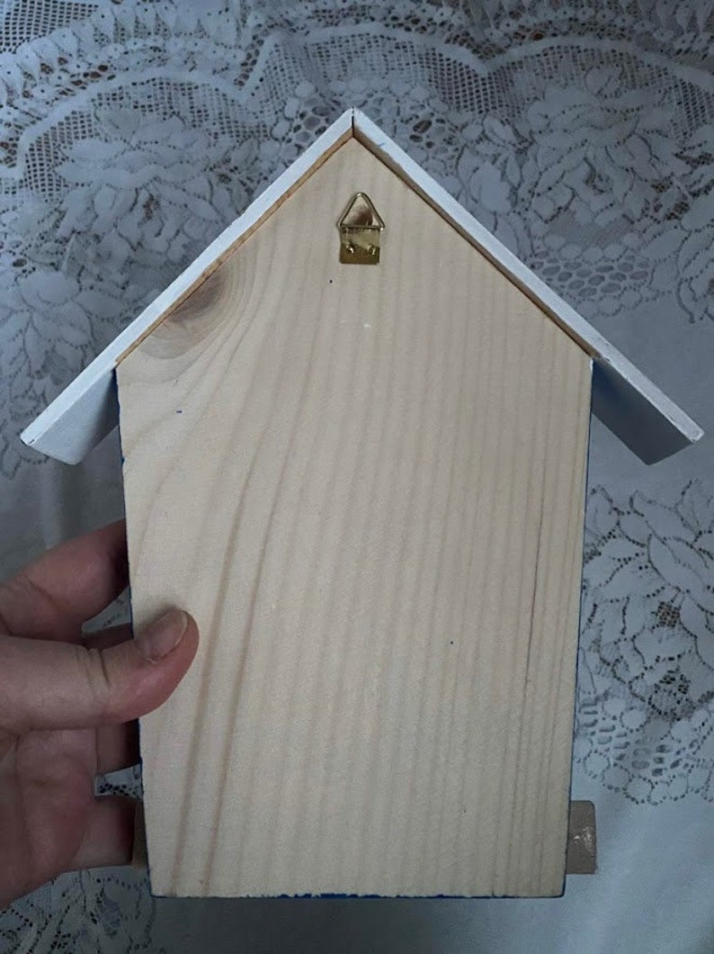 Key Rack House Wooden Key Holder Wall Blue Key Holder for Wall Wooden ...