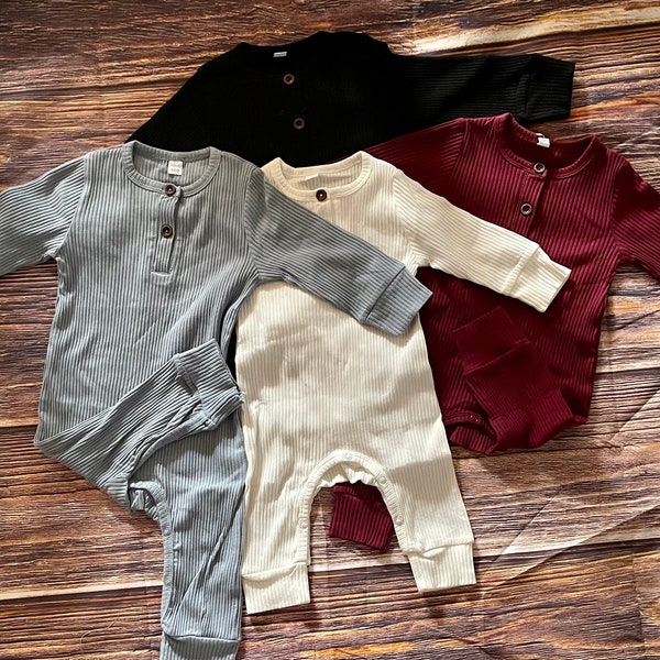 Ribbed Baby Romper - Etsy