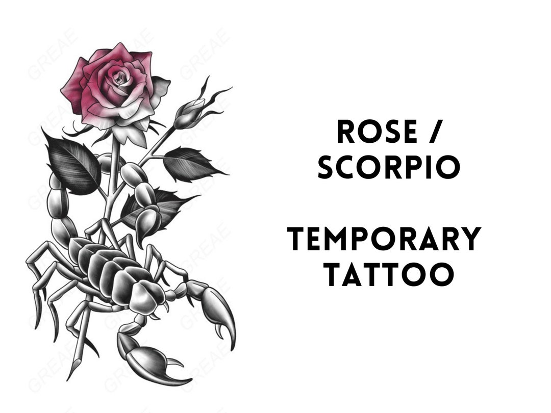 Temporary Tattoo SCORPIO Gift Idea Body Sticker Fake Tattoo - Etsy