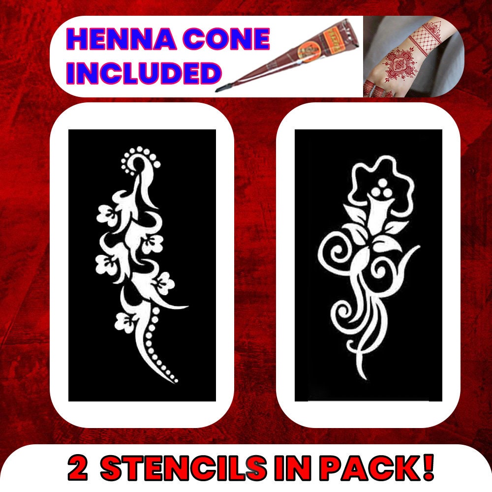 Hand Henna Stencils Traditional Henna Mehndi Designs Ethnic Hand Henna ...
