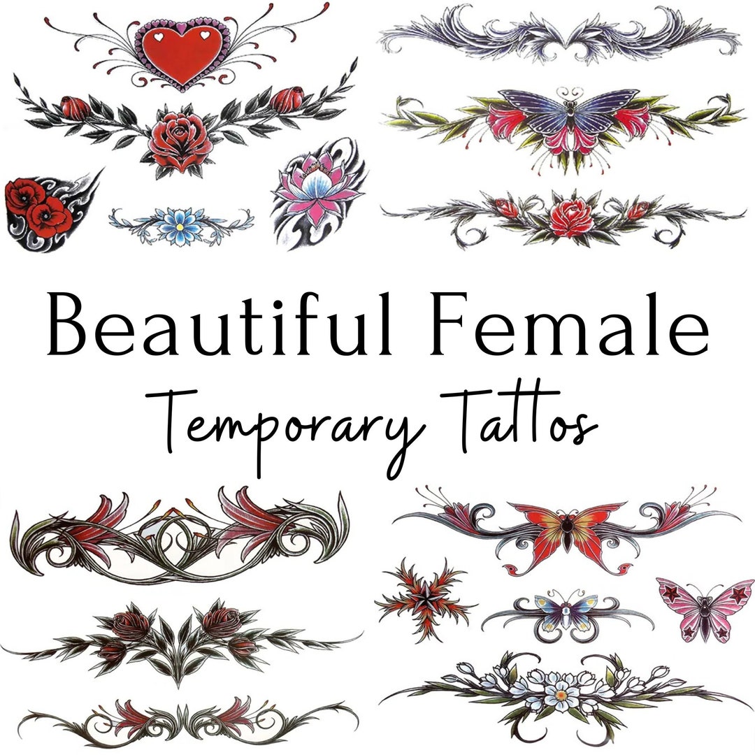 Temporary Tattoo Full Sleeve False Tattoo Body Sticker Arm Sleeve Party ...